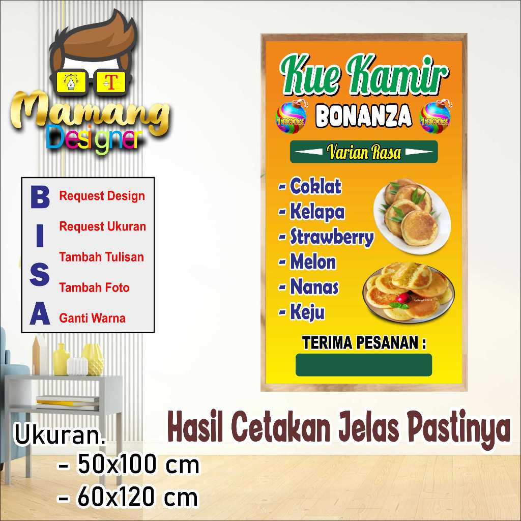 Jual Banner Spanduk Custom Kue Kamir dan Aneka Kue bb | Shopee Indonesia
