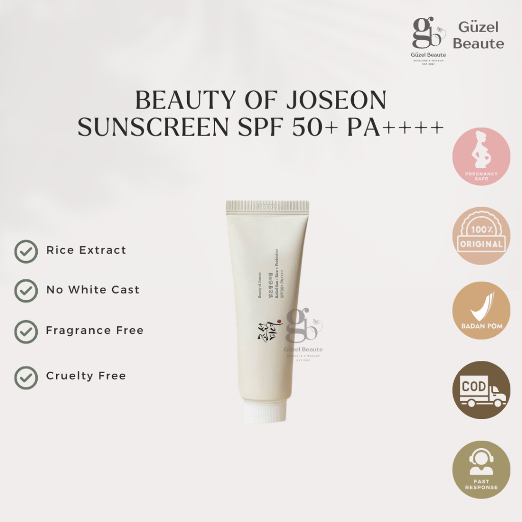 Jual Guzel [100% ORIGINAL] Beauty of Joseon Sunscreen : Rice ...