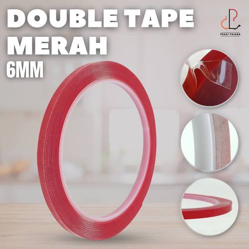 Jual Double Tape Bening Akrilik 6MM 3M Isolasi Solatip Perekat Bolak ...