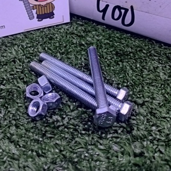 Jual Baut Mur Besi Baut Mur Hexagon Besi M5X45 Putih P0.8 (Kunci 8 ...