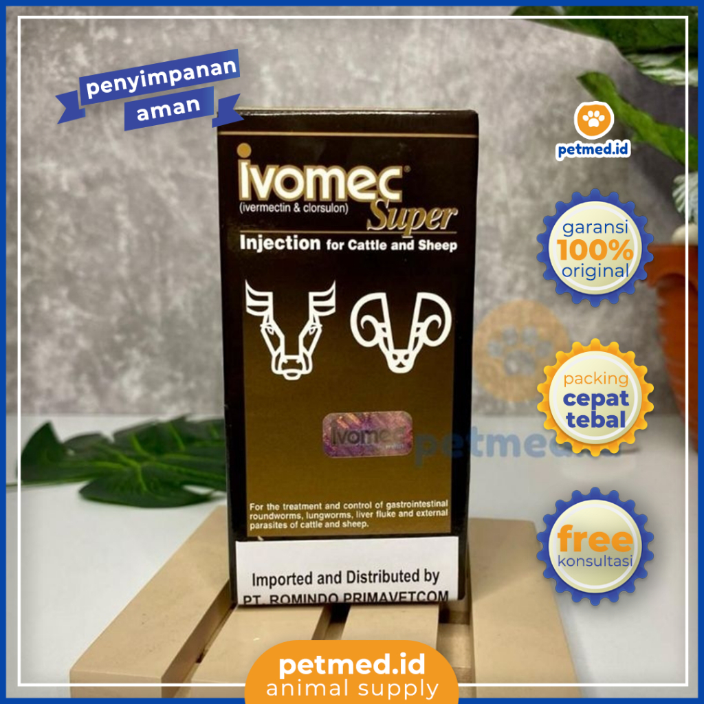 Jual Ivomec Super (obat anti ektoparasit dan endoparasit hewan) 50ml inj | Shopee Indonesia