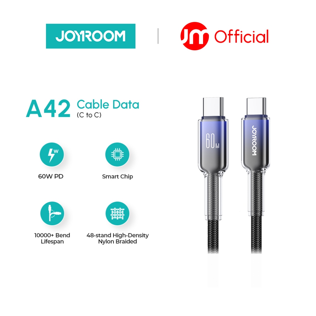 Jual JOYROOM A42 Kabel Data Fast Charging Type C to Type C PD 60W | Shopee Indonesia
