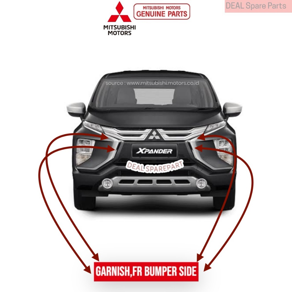 Jual List Chrome Garnish Bumper Depan Original Mitsubishi Xpander ...
