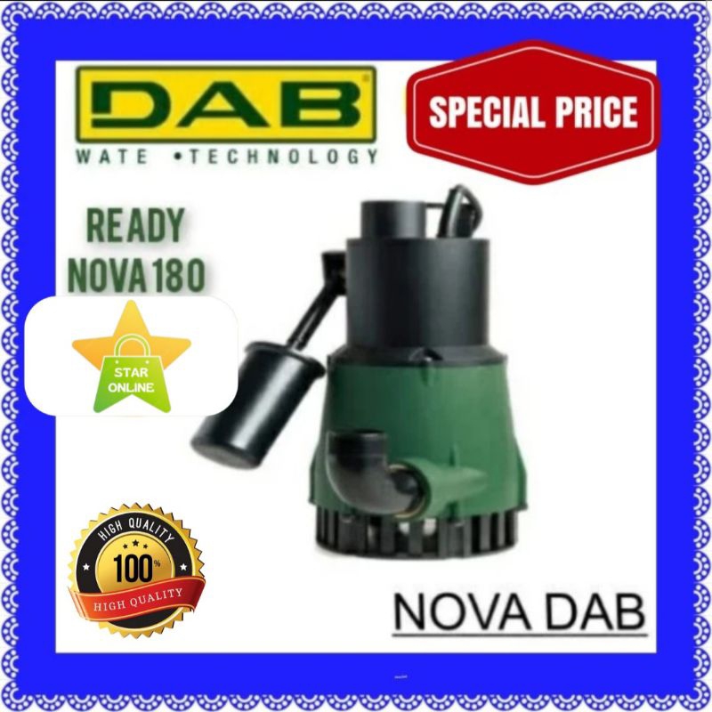 Jual Garansi pompa celup air kotor Dab Nova 180 MA Italy submersible pump otomatis automatic ...