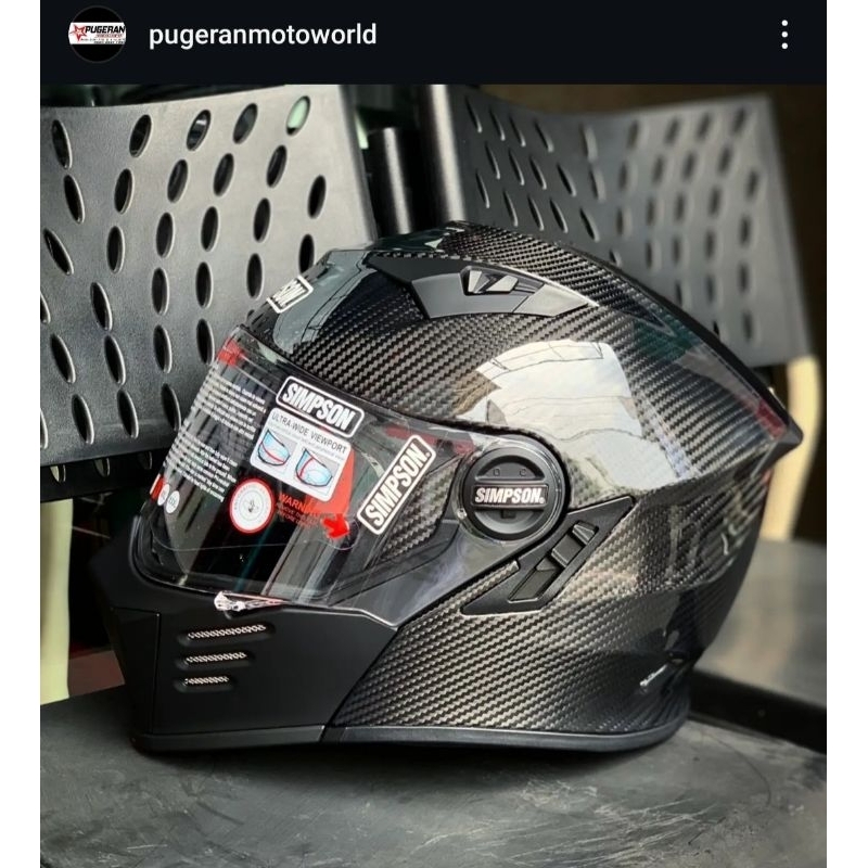 Jual HELM SIMPSON DARKSOME CARBON GLOSS MODULAR | Shopee Indonesia