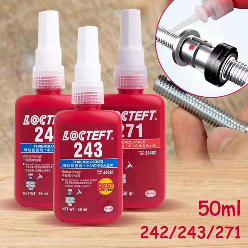 Jual 50ml Lem Baut Permanen Lem Thread Locker Lem Drat Baut 271/243/242 ...