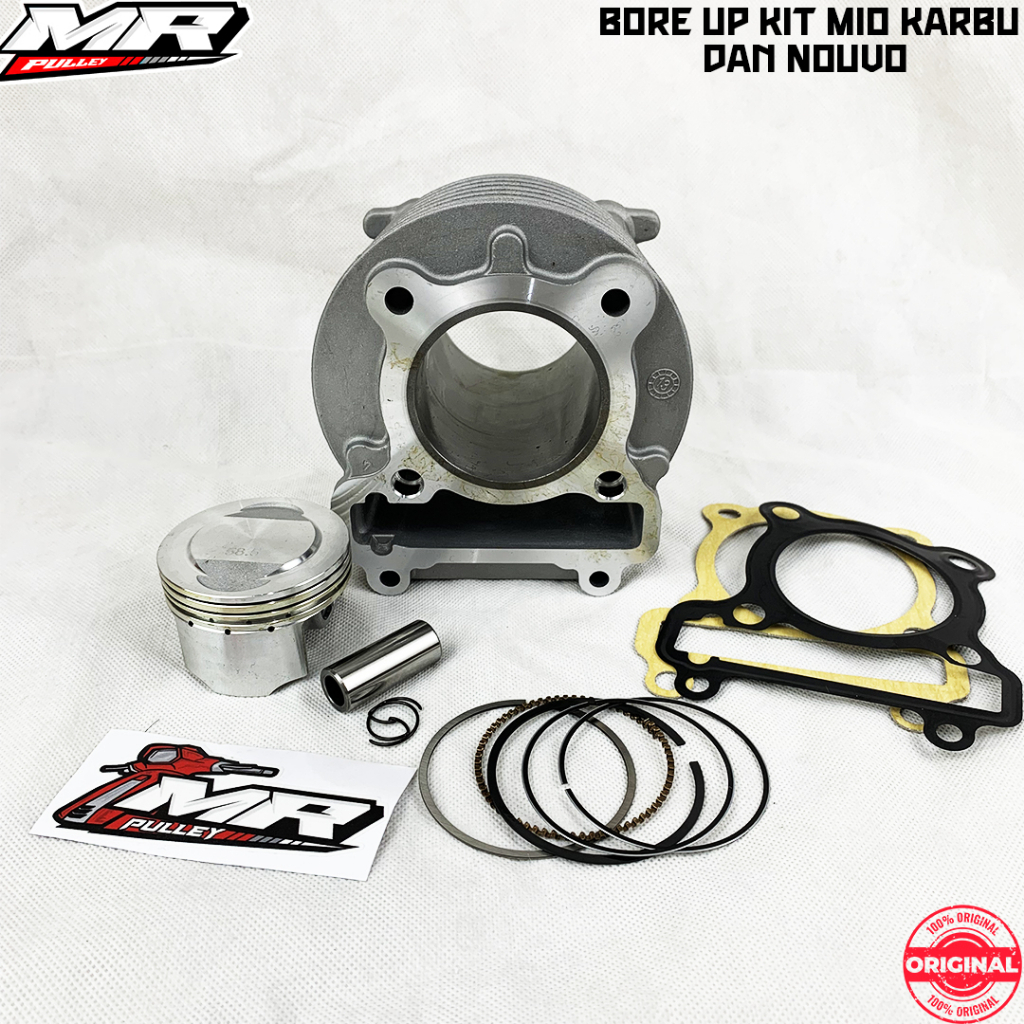 Jual PAKET BLOK PISTON SEHER KIT BORE UP Mrpulley 58,5 58,5MM MIO SPORTY SOUL FINO NOUVO Z LELE ...