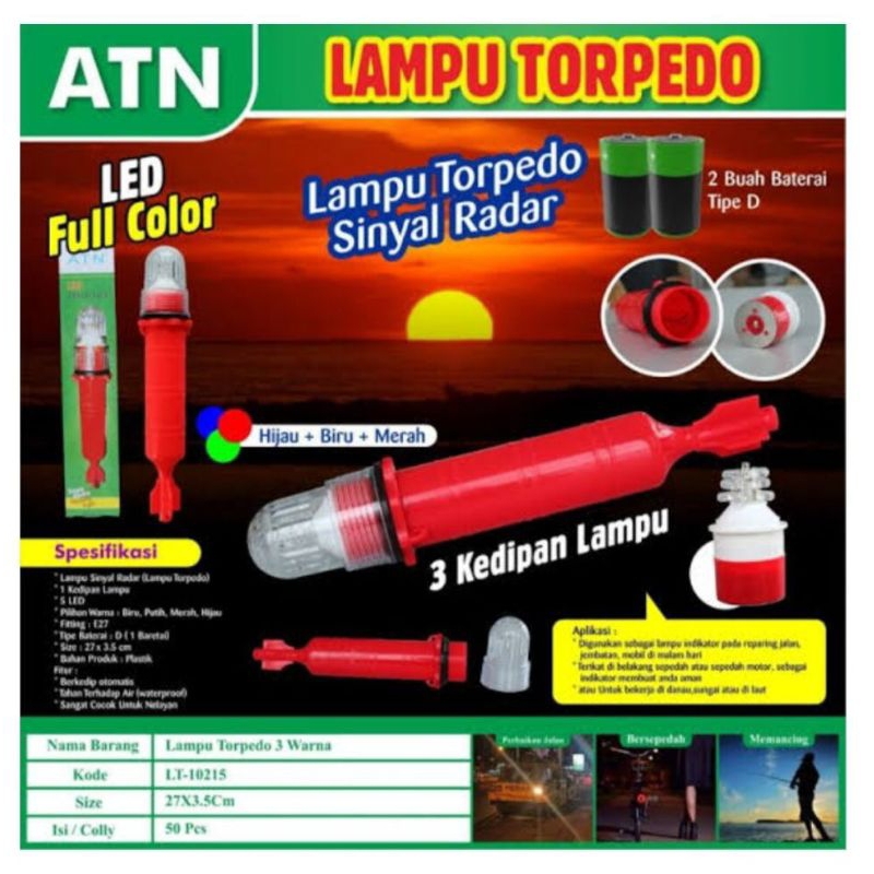 Jual Lampu Kode Torpedo ATN 10LED Lampu Sinyal Kapal | Shopee Indonesia