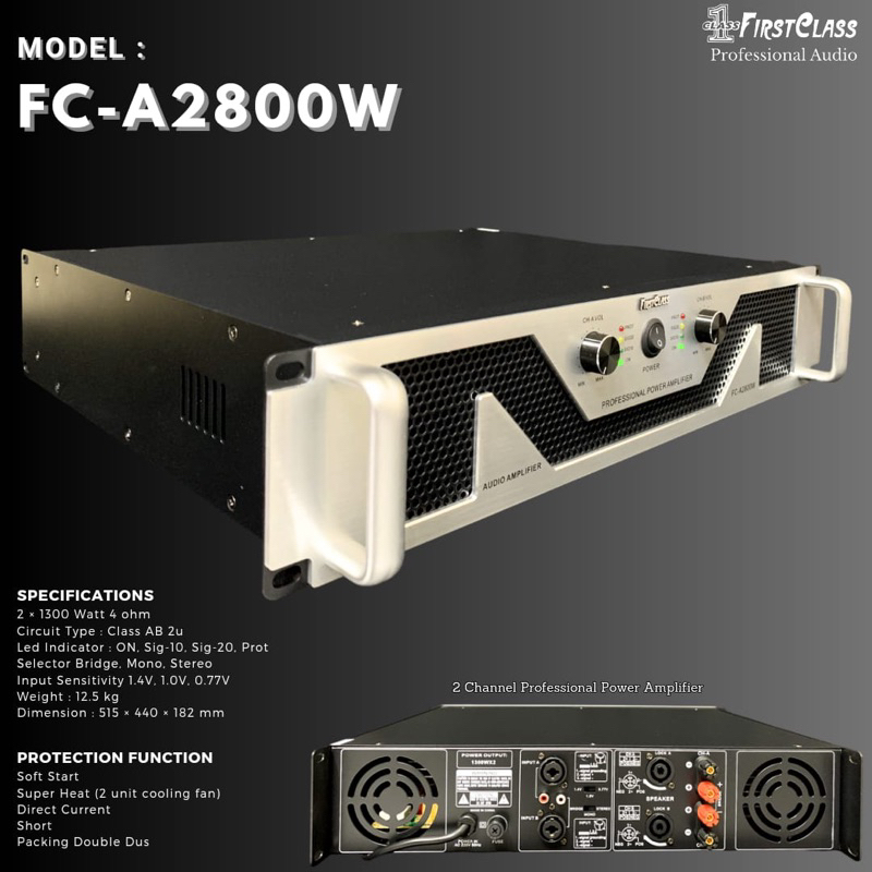 Jual power amplifier firstclass fca W2800 new original | Shopee Indonesia