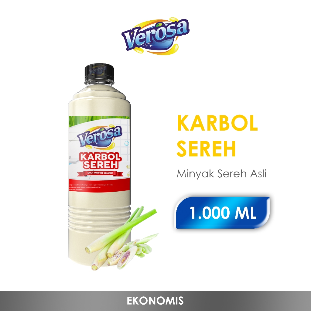 Jual Verosa Karbol Sereh 1 Liter 1000 ML Pembersih Lantai Karbol Lantai ...