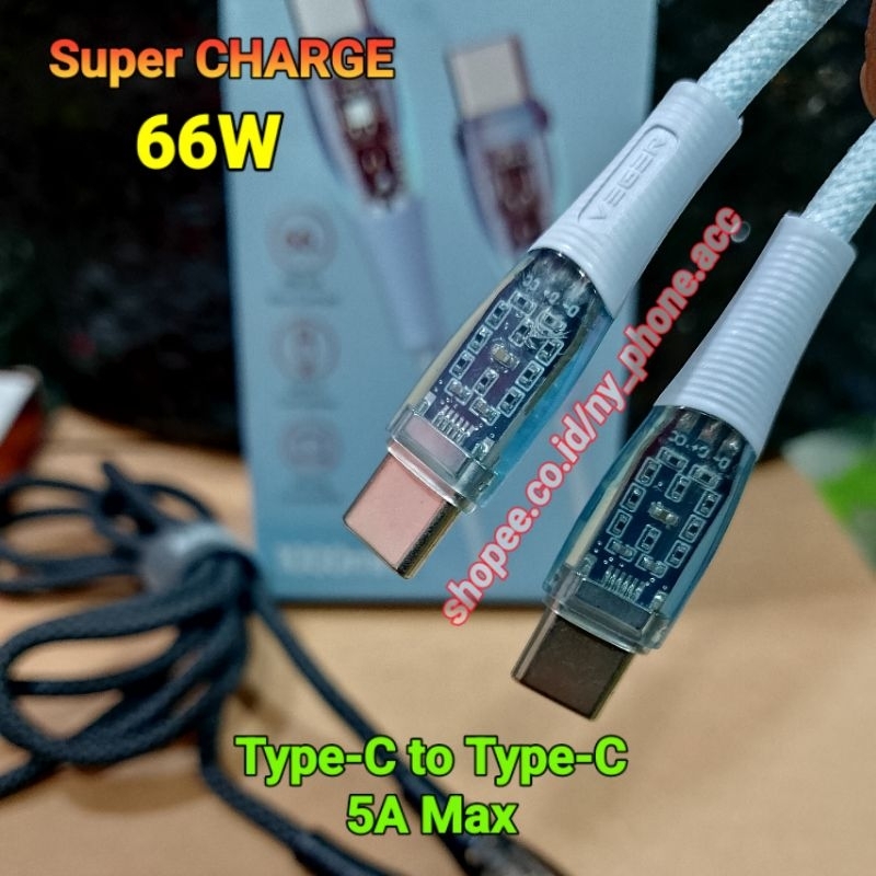 Jual Cable data C to C 66w super fast charging PD3.0 100cm / Kabel data ...