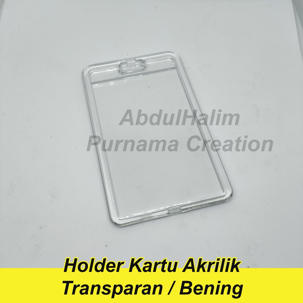 Jual Id Card HOLDER AKRILIK Transparan Nametag Id Card Holder Mika 2 ...