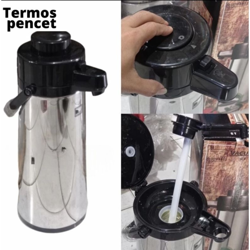 Jual TERMOS ELEPHANT 2,5Liter STAINLESS STEEL / AIR POT VACUUM flash Termos air panas / Termos ...