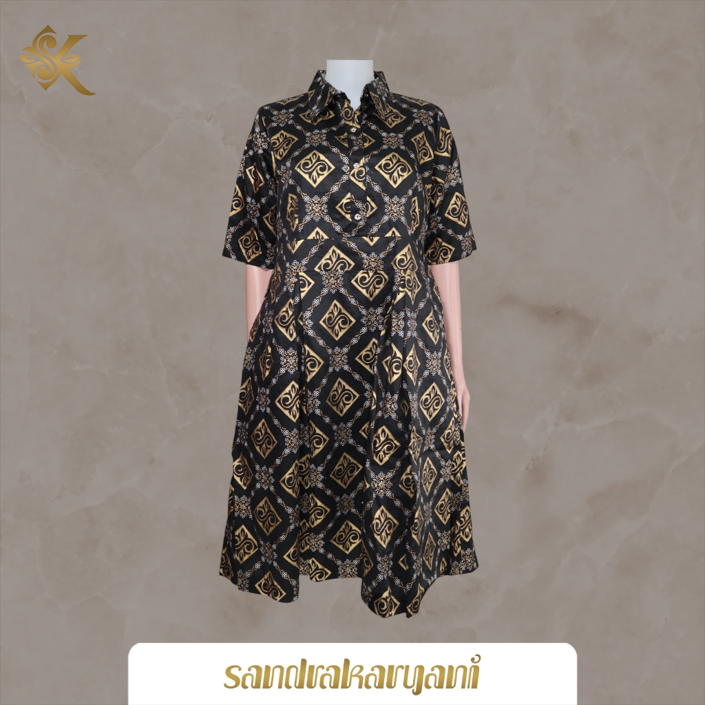 Jual BATIK SANDRA KARYANI Dress Batik Solo Batik Original SK Premium | Shopee Indonesia