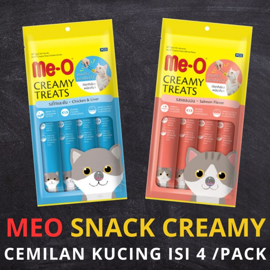 Jual SNACK KUCING MEO CREAMY TREATS ISI 4 /PACK | Shopee Indonesia