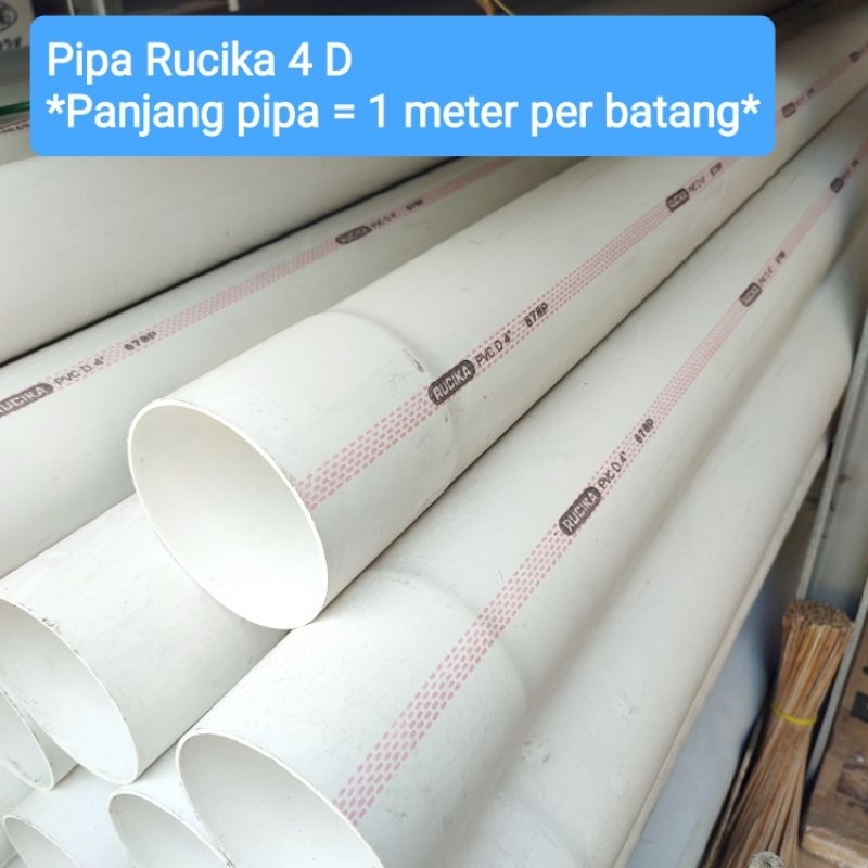 Jual Pipa Rucika D (tipis) 4 inch . Panjang pipa 1 meter per batang ...