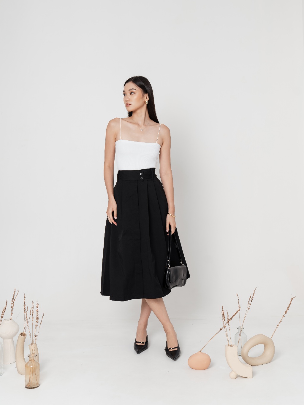 Jual LAFORE - RO263 Alette Skirt | Rok Wanita Midi Flare | Rok Korea ...