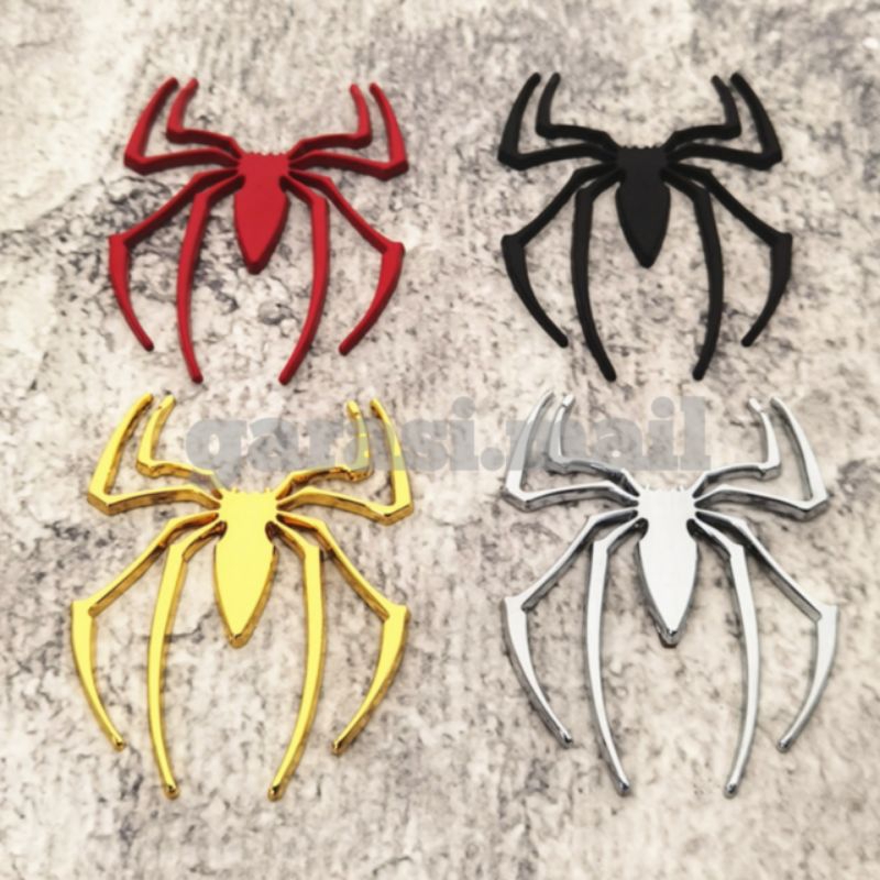 Jual Stiker Emblem Badge Laba-Laba Spiderman Bahan Besi Timbul 3D ...