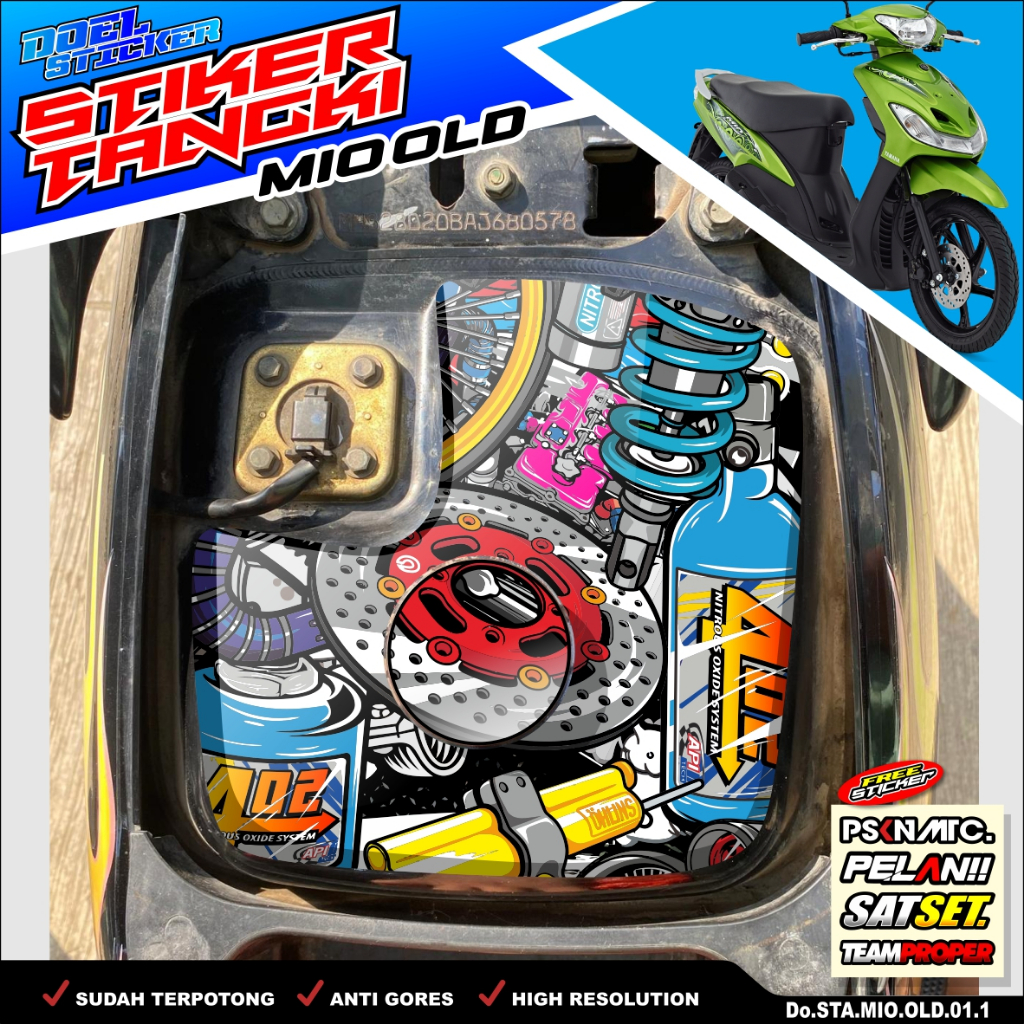 Jual Sticker Tangki Bensin MIO SPORTY MIO SMILE Stiker Tangki Mio Anti ...