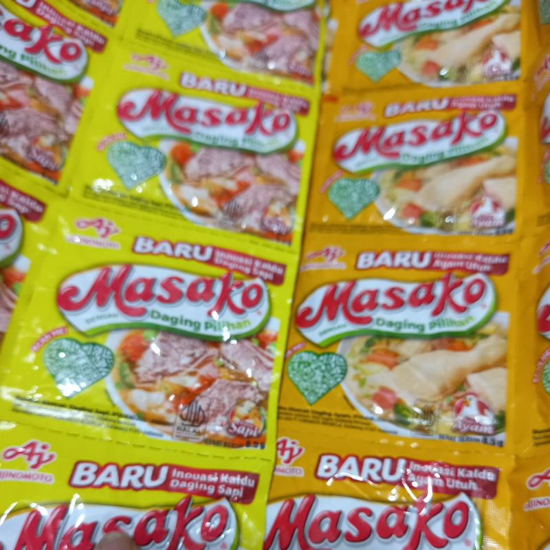 Jual Masako Rasa Ayam/ Sapi 1 renceng isi 12 sachet | Shopee Indonesia