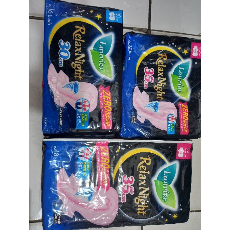 Jual Laurier Wing Relax night 10 jam 30 cm/35cm isi 12/16/18 pads ...