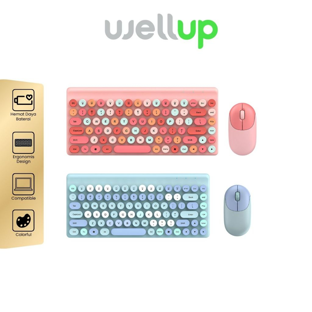 Jual Wellup X Uplu QW02 Keyboard Mouse Set Lightweight Windows Mac ...