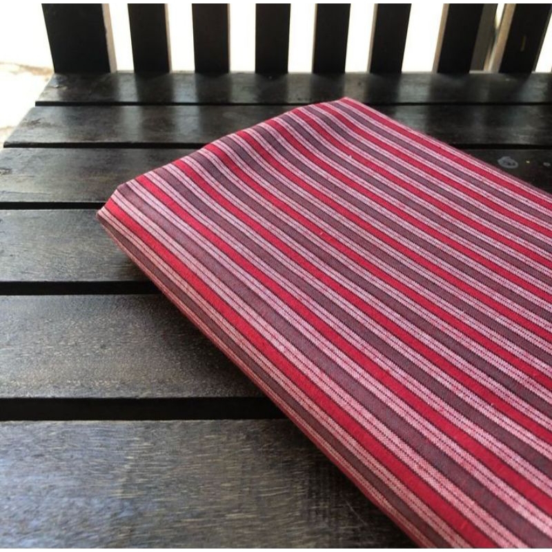 Jual Kain Lurik Pink abu Tenun ATBM | Shopee Indonesia