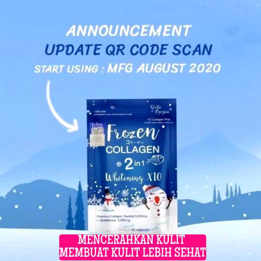 Jual FROZEN COLLAGEN NEW PACK WITH STICKER BARCODE ORIGINAL 100% ...