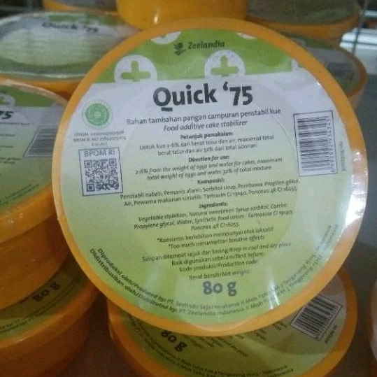 Jual Quick 75 Emulsifier 80 gr Pengembang Adonan/Stabilizer Kue Bolu ...