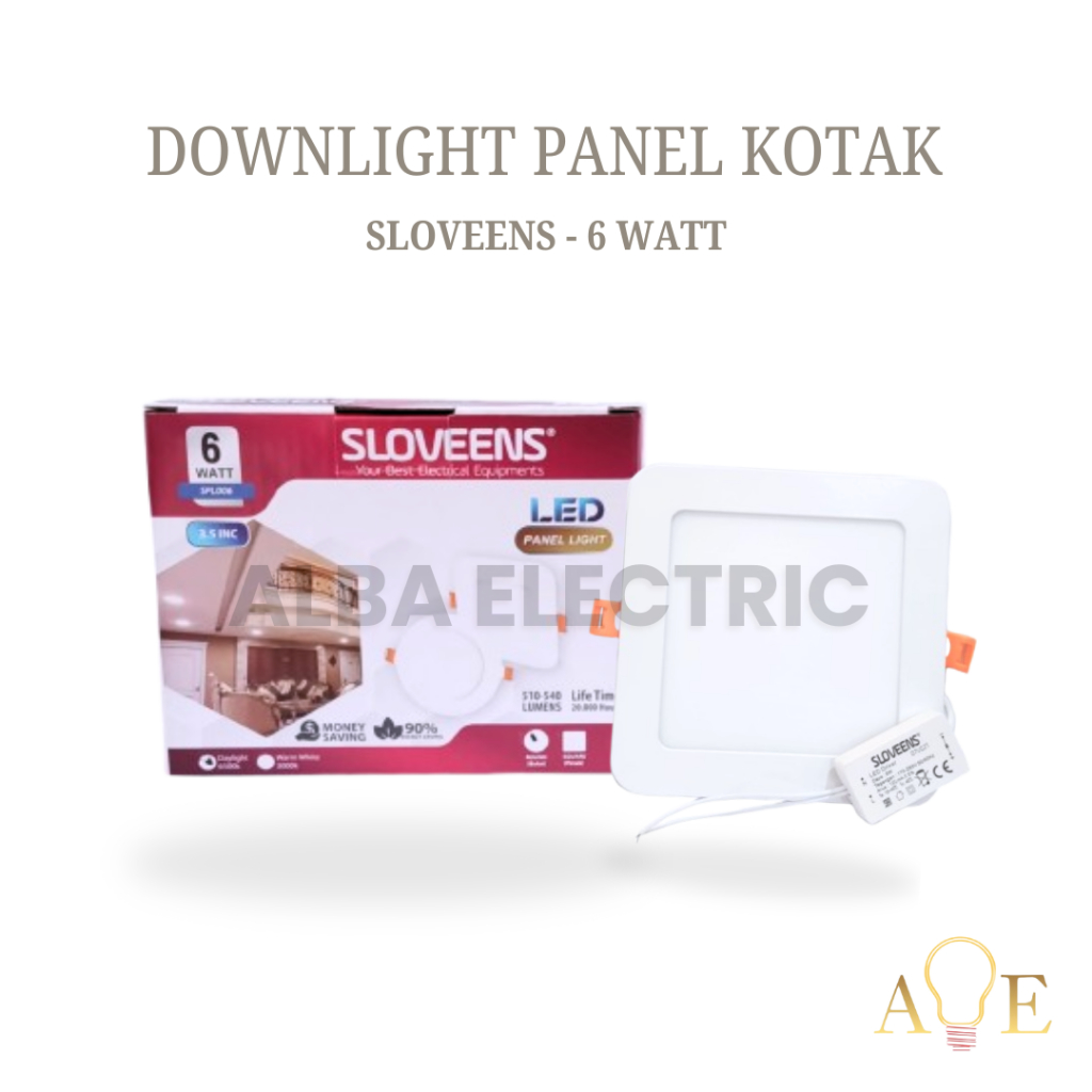 Jual LAMPU Downlight LED 6 Watt KOTAK SLOVEENS /Slim Panel LED Inbow Segi 4 | Shopee Indonesia