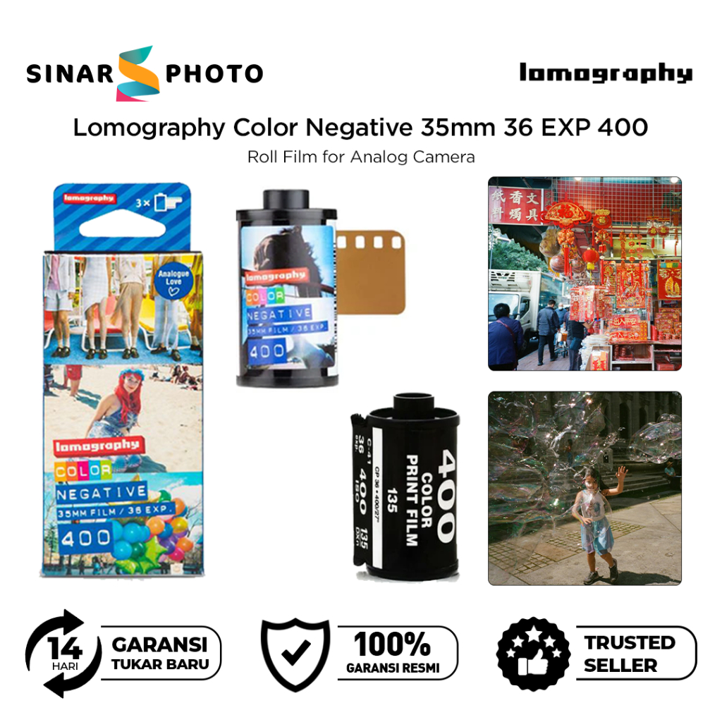 Jual Lomography Roll Film Color Negative 35mm FIlm 36 EXP 400 | Shopee ...