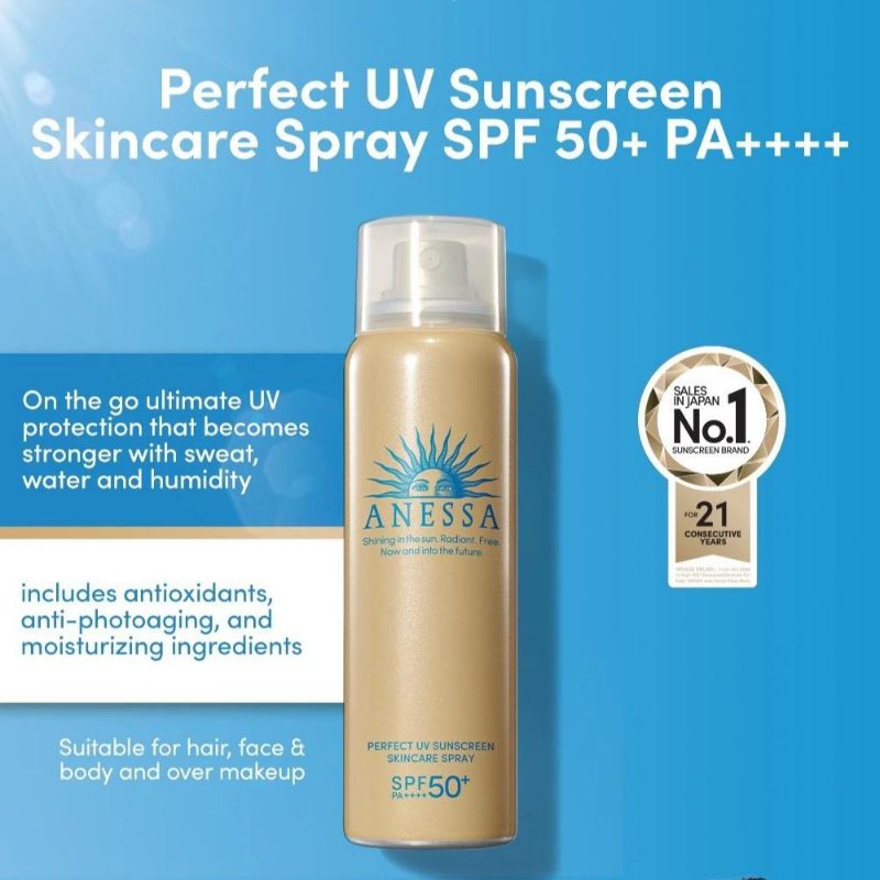 Jual ANESSA Perfect UV SUNSCREEN SPRAY SPF50+ PA++++ 60gr | Shopee Indonesia