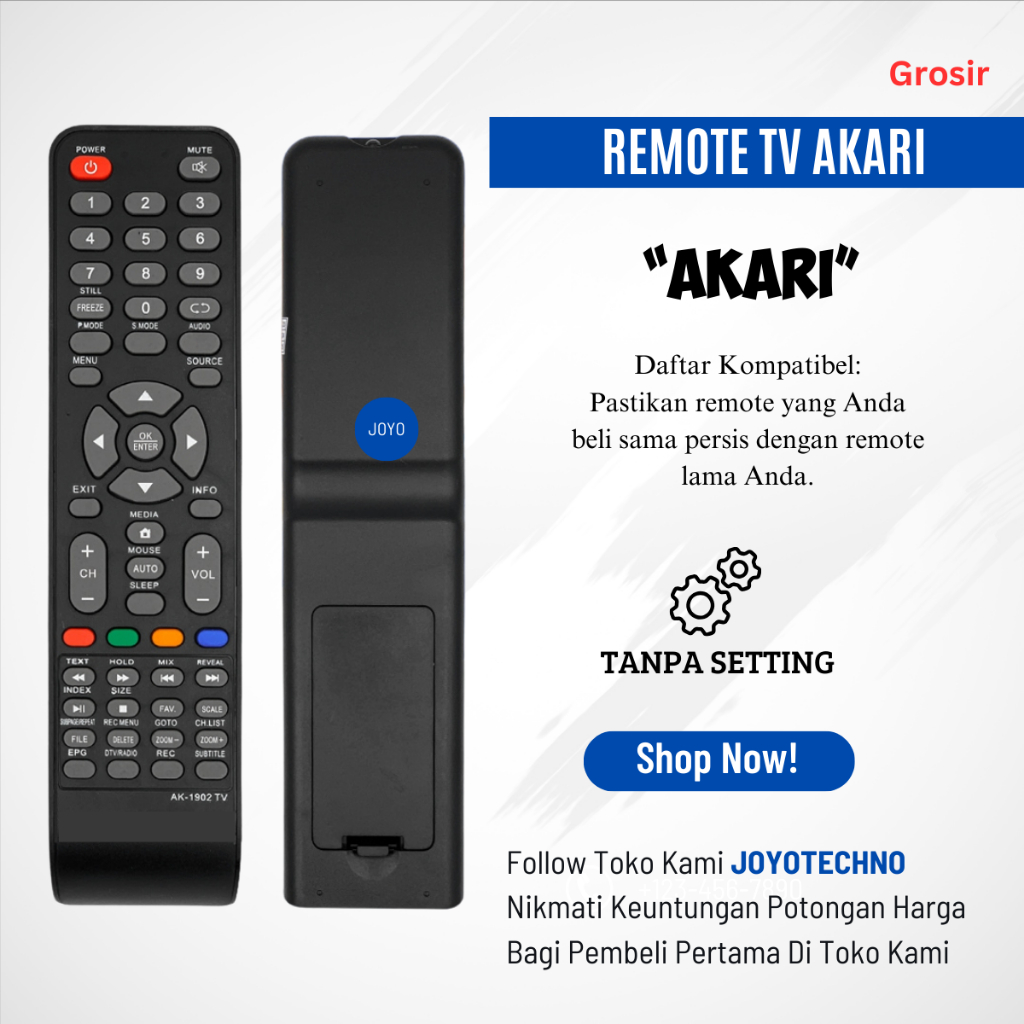 Jual Remote Remot Smart TV Akari 32 inch 50 inch LCD LED RC 9920as RC ...