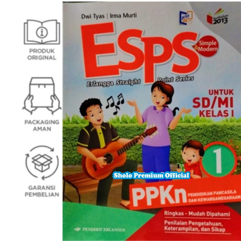 Jual Buku ESPS SD Kelas 1 ESPS PPKN SD Erlangga Straight Point Series ESPS Pendidikan Pancasila ...