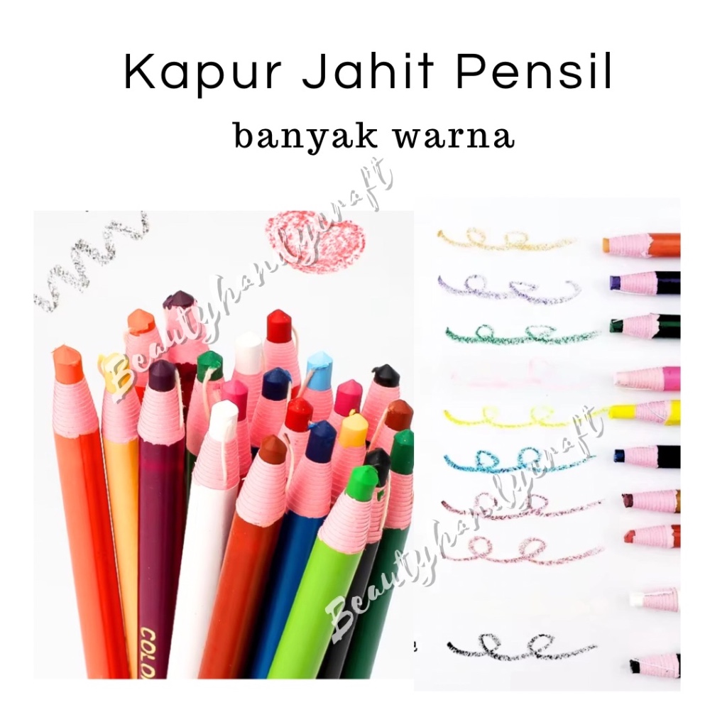 Jual Kapur Jahit Pensil Penanda Kain Untuk Menjahit satuan pensil kapur ...