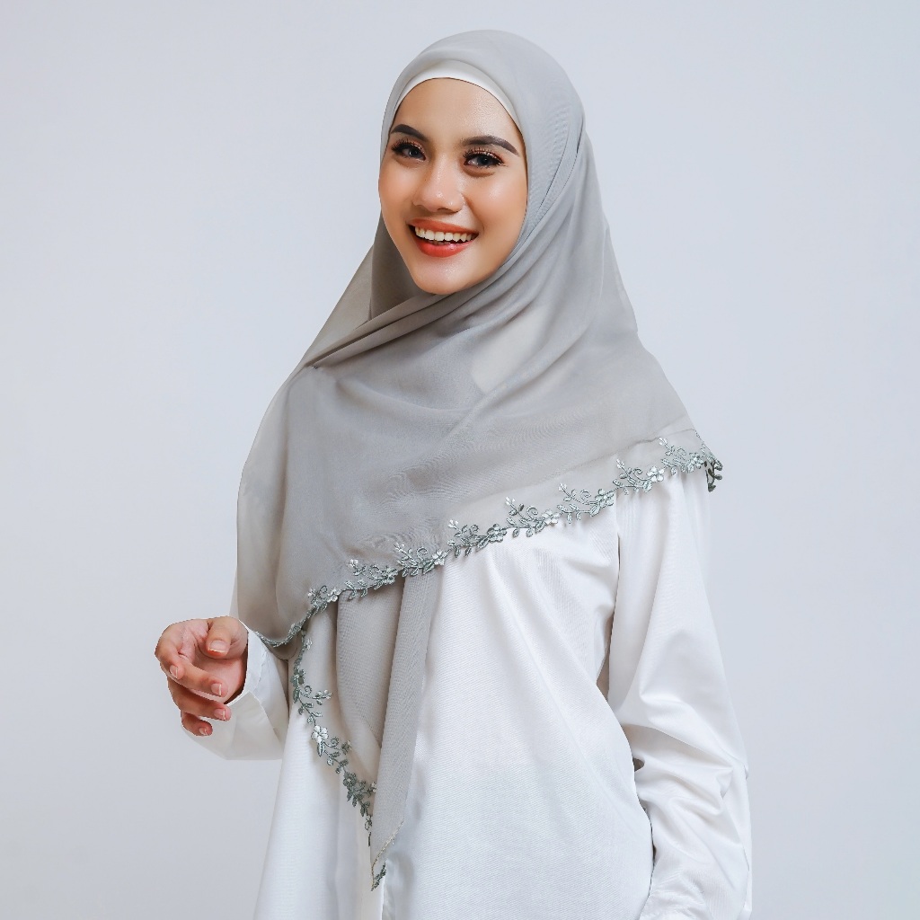 Jual Kudung Hijab Paris Premium Batch IV - Bordir Tepi Bunga | Shopee ...