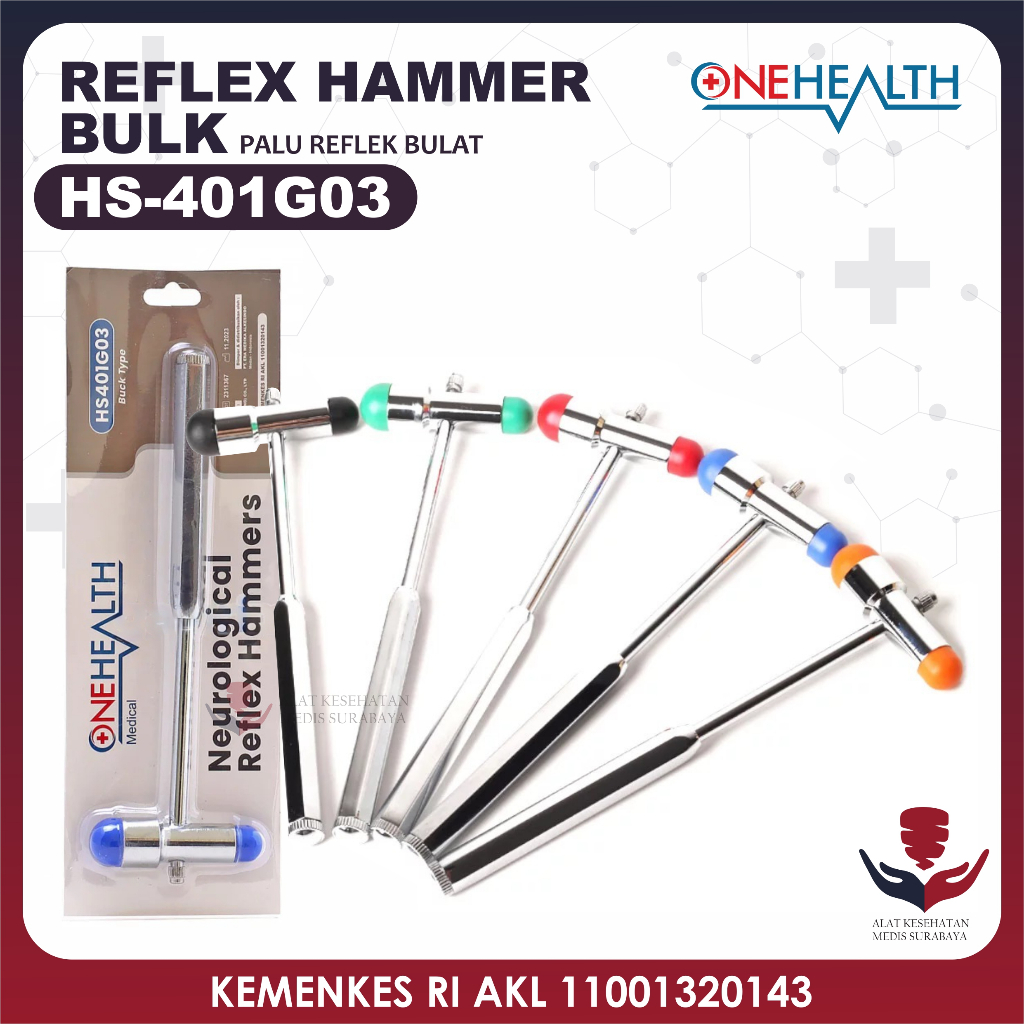Jual OneHealth HS-401G03 Reflex Hammer Buck Palu Reflek Neurogical ...
