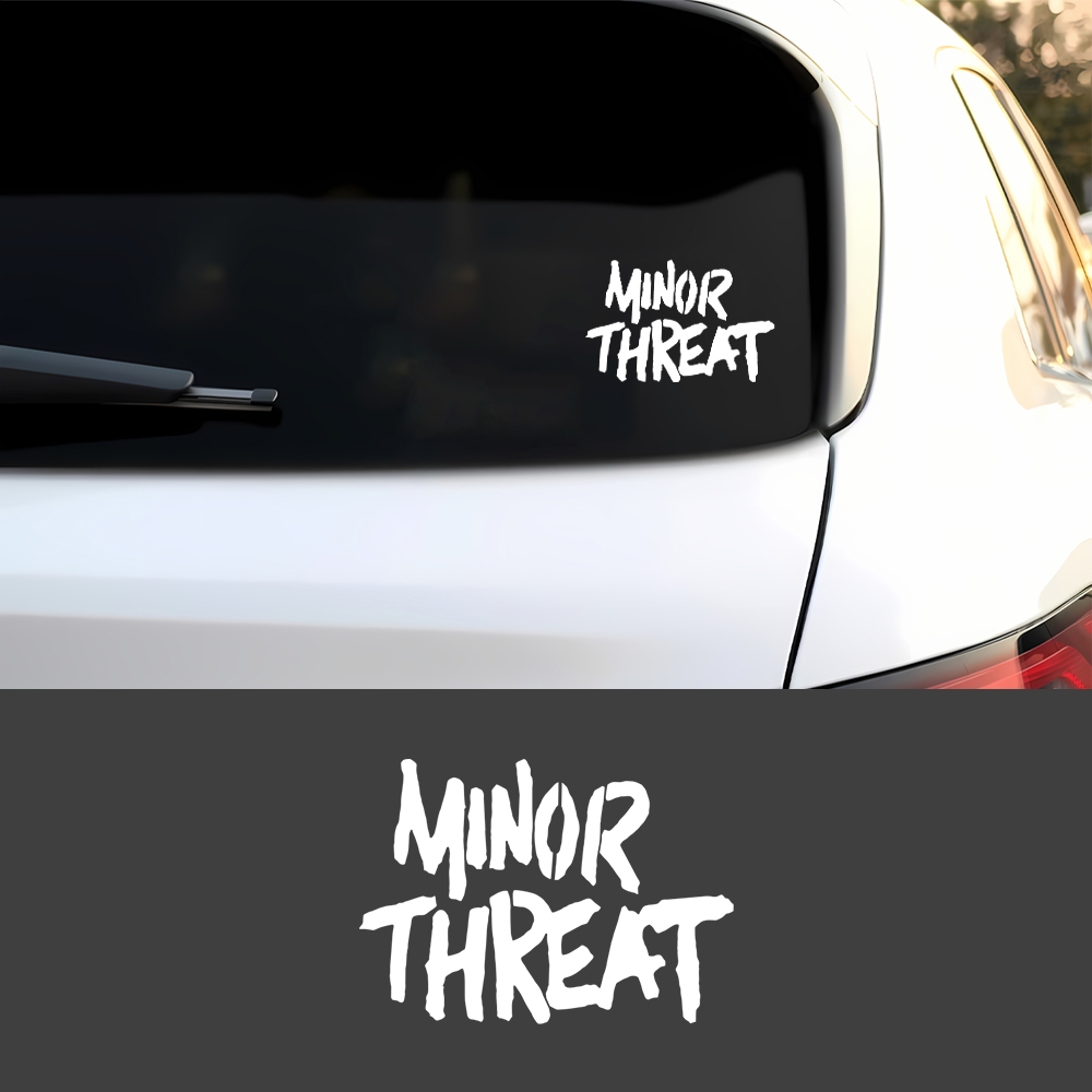 Jual Stiker Kaca Mobil Band Musik Minor Threat Out of Step Logo Car ...