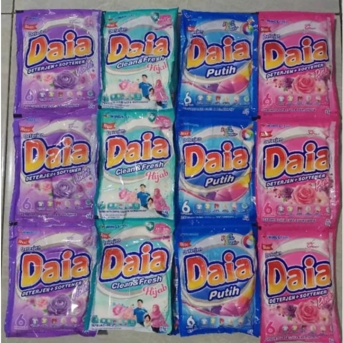 Jual Daia Detergent Bubuk Sachet 46gt | Deterjen Bubuk | Shopee Indonesia