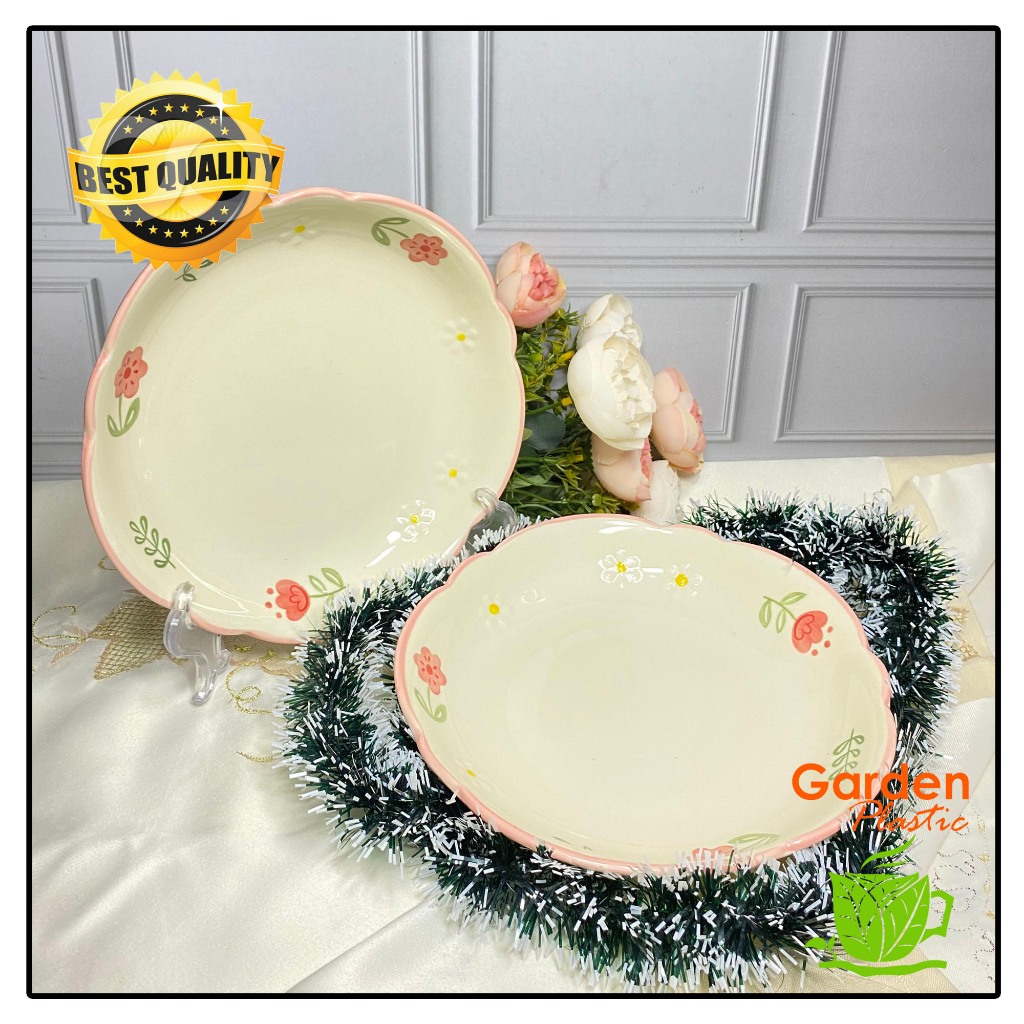 Jual MANGKOK/BOWL/PIRING/PLATE 8IN KERAMIK BULAT FRUIT SHAPE PINK ...