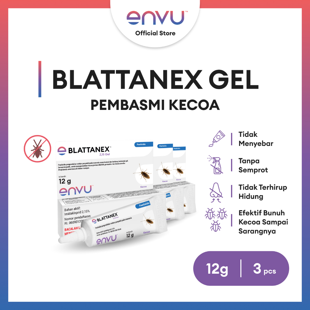 Jual ⁠Blattanex Gel 12g - Obat Racun Anti Kecoa Ampuh (isi 3) | Shopee ...