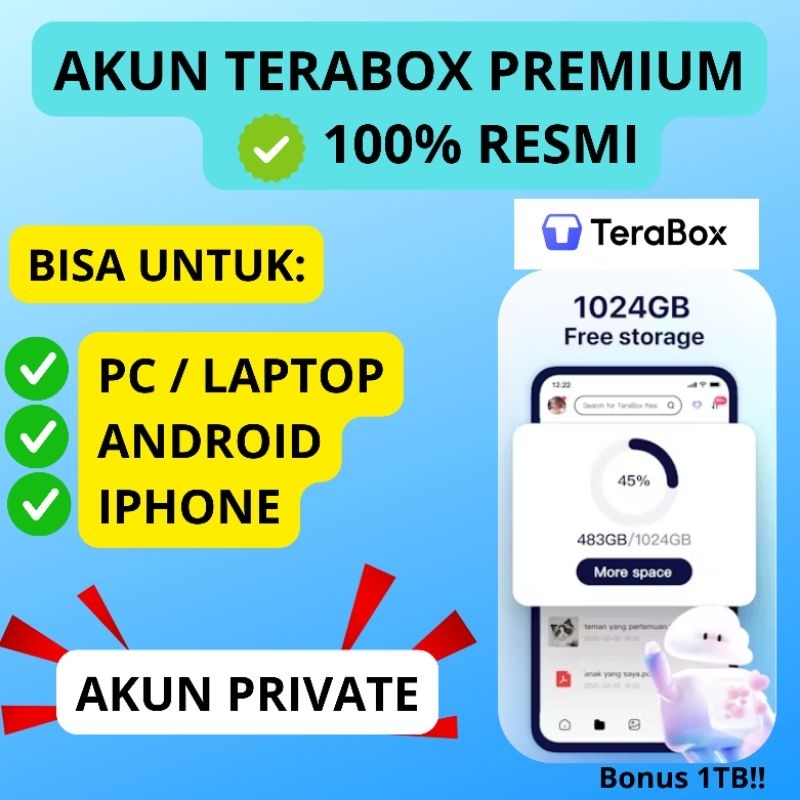 Jual Terabox Premium PRIVATE 100% Resmi | Shopee Indonesia