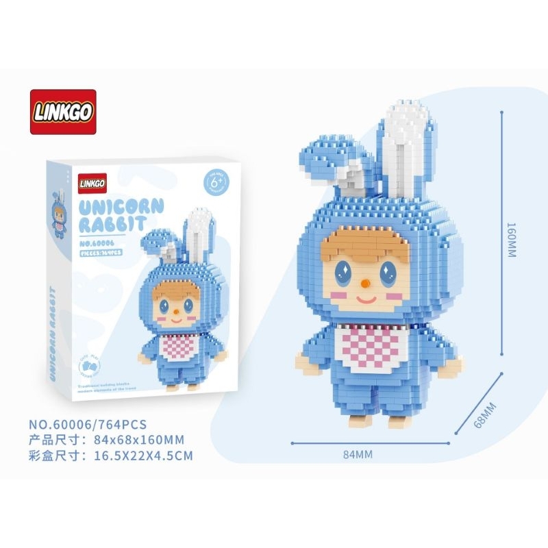 Jual Mainan Blok Bangunan Nano Brick bentuk Labubu Delicious Rabbit ...