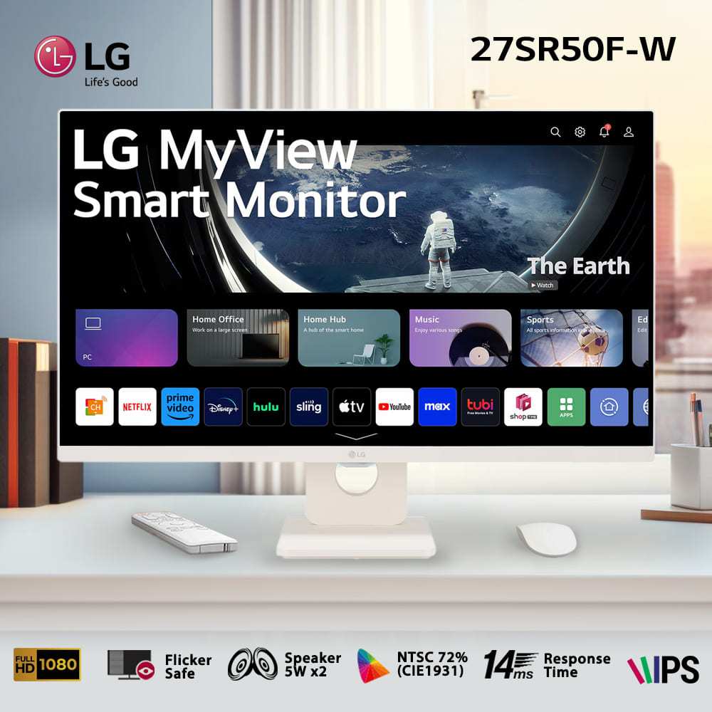 Jual Monitor LG 27SR50F-W Full HD 27 Inch IPS Smart dengan webOS ...