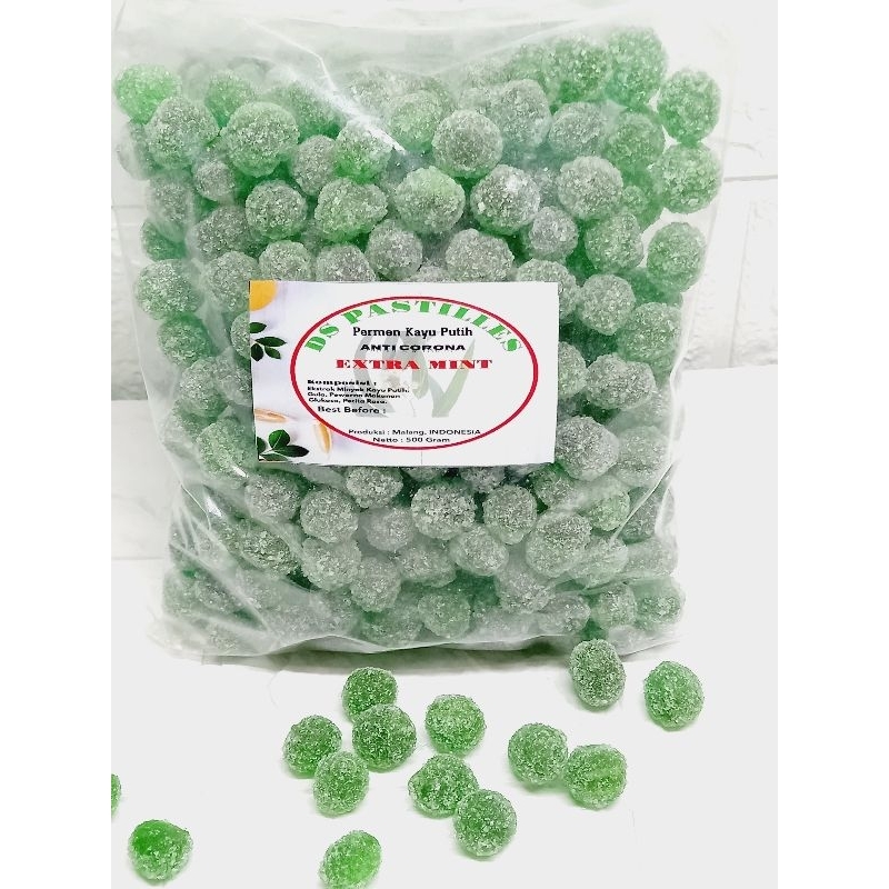 Jual Permen minyak kayu putih Extra Mint 500 gr kajuput permen jamu ...