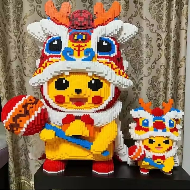 Jual Nano Blocks Pokemon Pikachu Barongsai Jumbo Besar Large Lion Dance ...