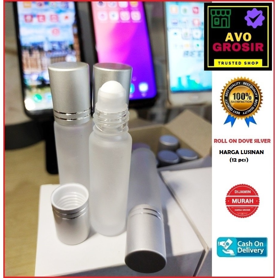 Jual Botol parfum Roll ON Dove Silver 8 ml LUSINAN | Shopee Indonesia