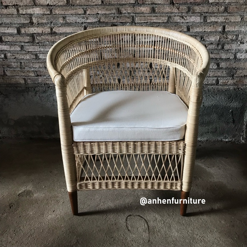 Jual Arm Chair Rotan Natural / Rattan Chair / Kursi Rotan / Kursi Tamu ...