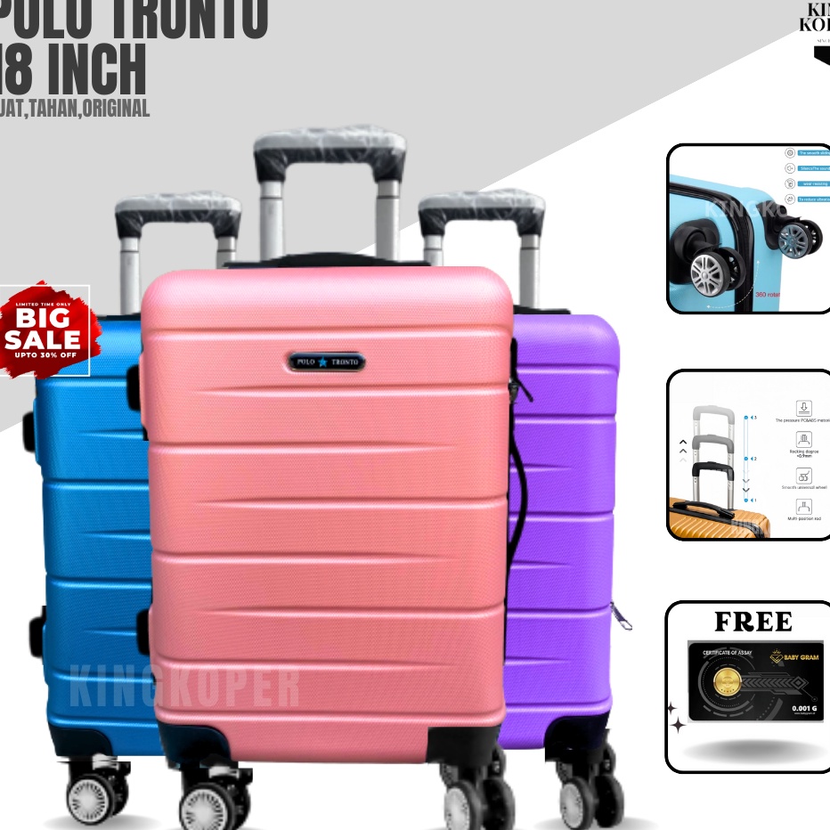Jual Koper 18 inch Polo 32 ukuran cabin kabin koper fiber koper import ...