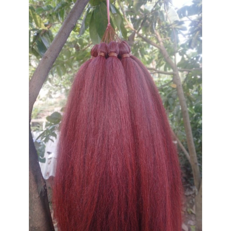 Jual Rambut cemara sambung mix brontok panjang 80 cm | Shopee Indonesia